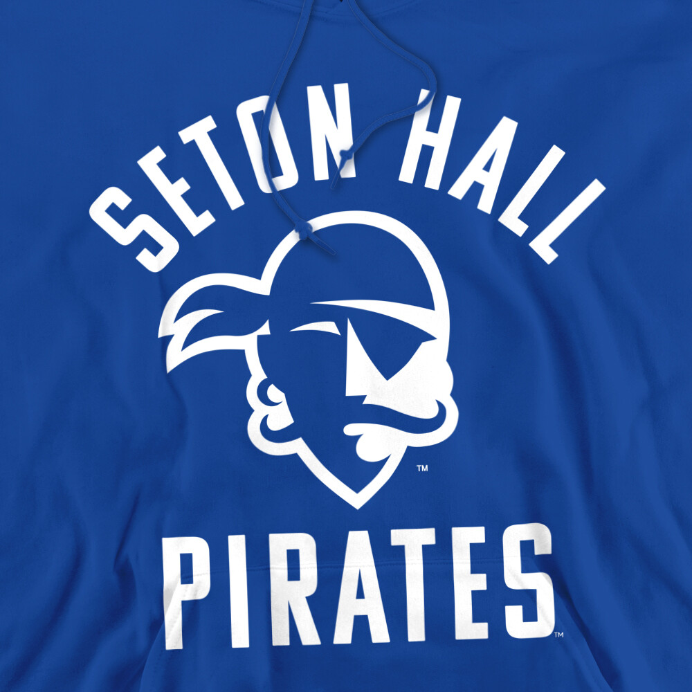 Seton Hall University Adult Pullover Hoodie One Color Logo, Royal Blue ...