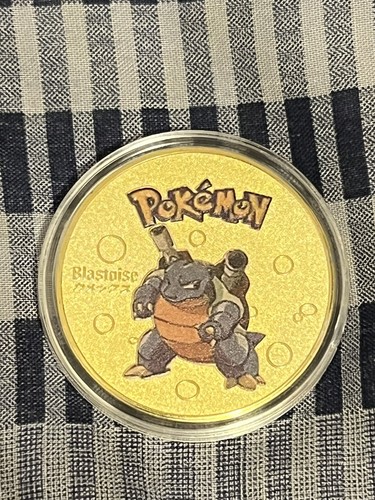 Pokemon - Gold Plated Coin - Blastoise - IN PROTECTOR | eBay