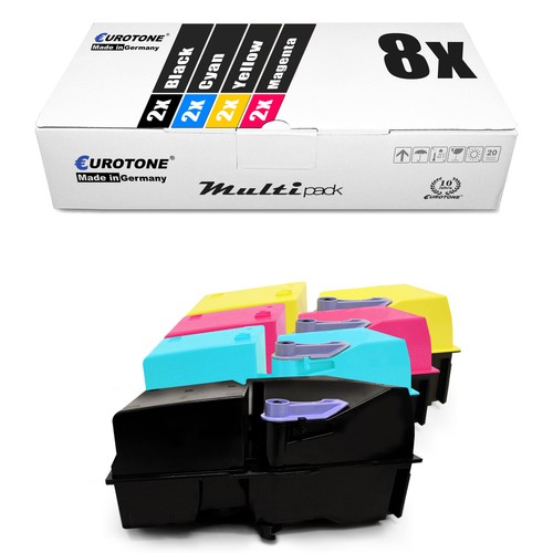 8x Eurotone ECO Cartridge Replaces Kyocera TK-825C TK-825K TK-825M TK ...