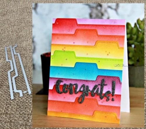 Metal Cutting Dies Stitched Tabs Scrapbook Paper Card Cuts Die ...