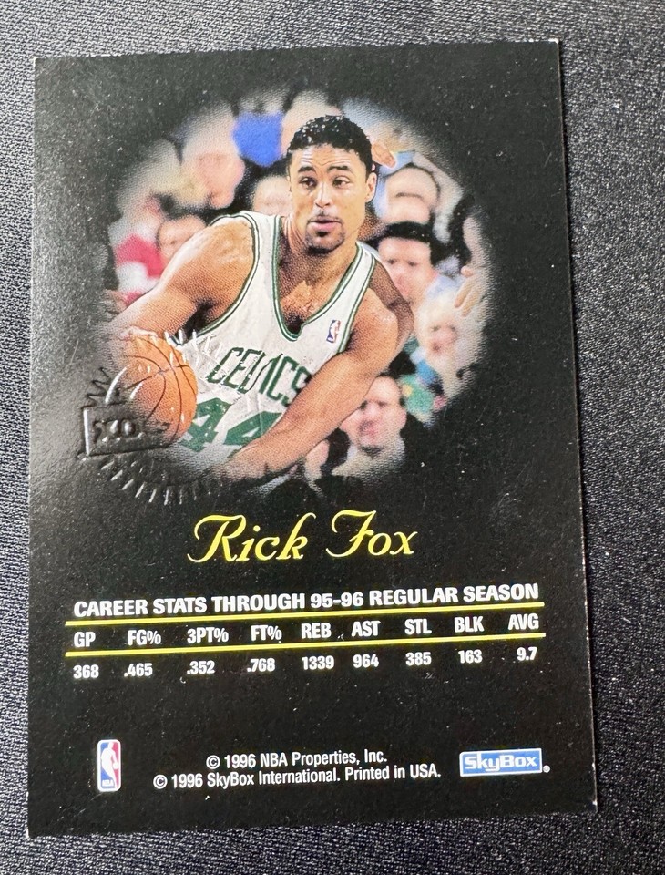 Rick Fox AUTOGRAPH ON CARD 1996-97 Skybox Autographics BOSTON CELTICS ...