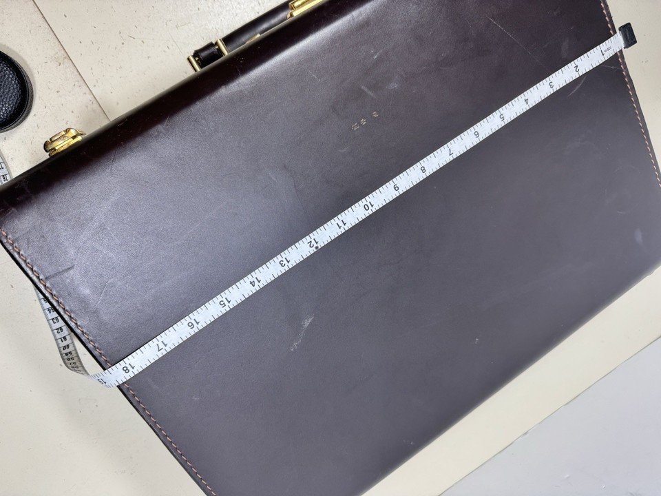 Vintage Atlas Briefcase Lg Size 18.5x14.5.x5 Leather Hard Case (Rv) | eBay