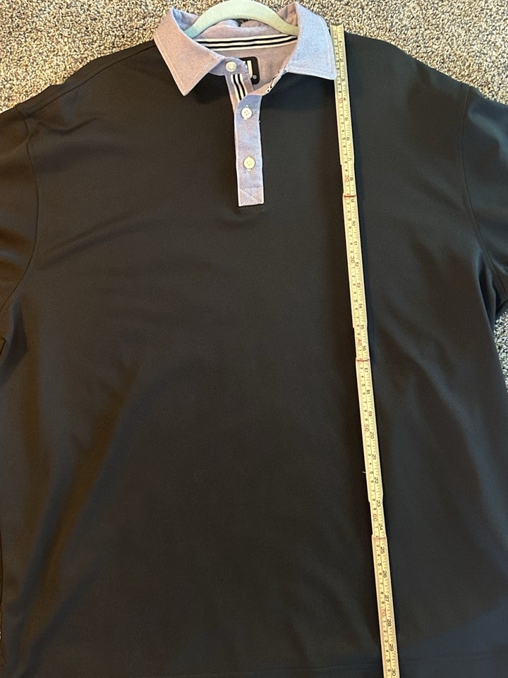 FootJoy FJ Shirt Mens XL Short Sleeve Golf Shirt Two Tone Black Blue ...