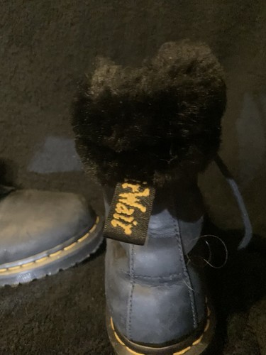 fur trimmed black doc martens | eBay UK