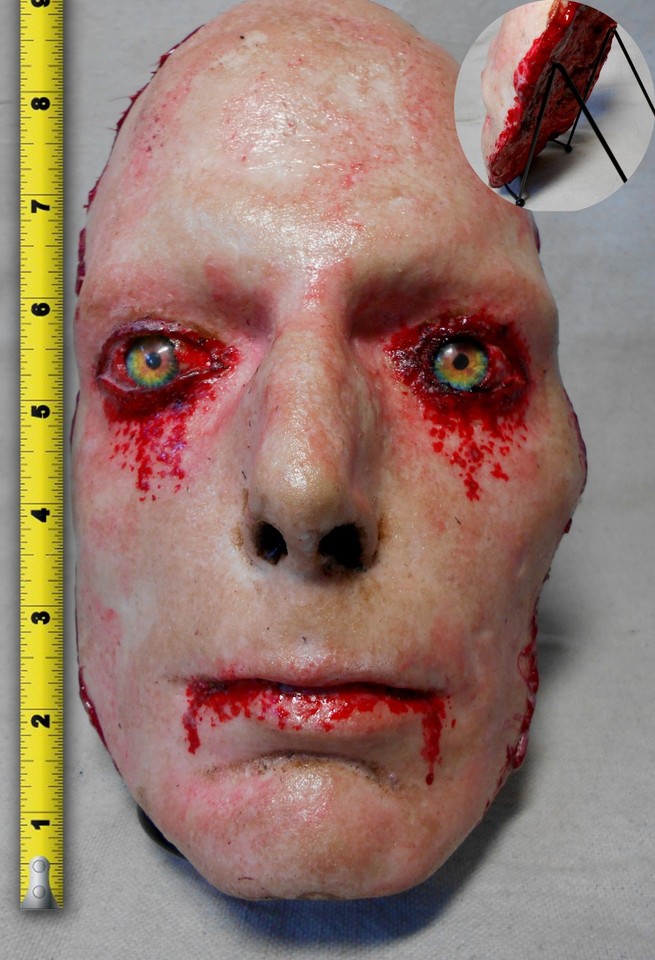 Horror Prop - Corpse Face with eyes CREEPY movie fx Dead Body Parts ...