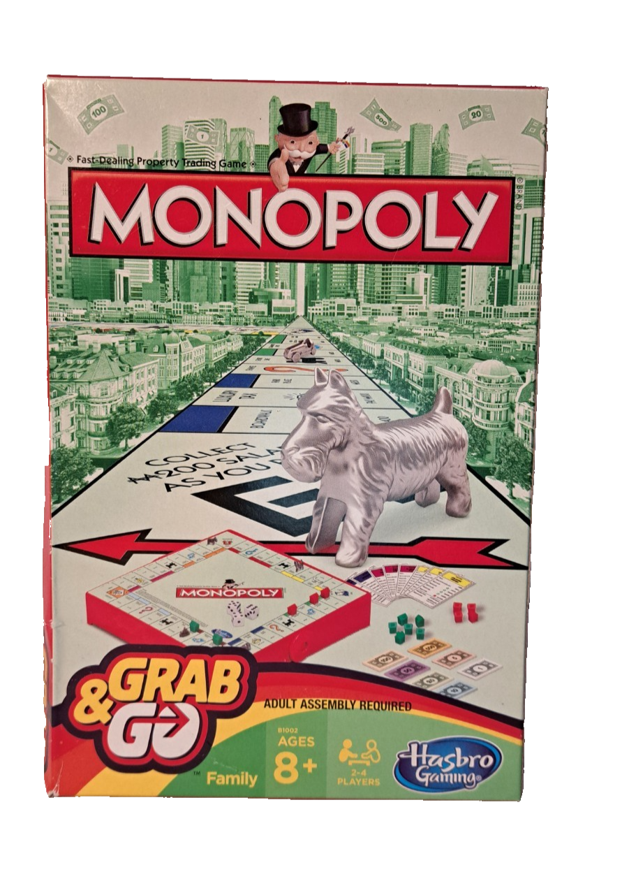 Hasbro Gaming Monopoly Portable Board Game, Ages 8+, 2-4 Players ...