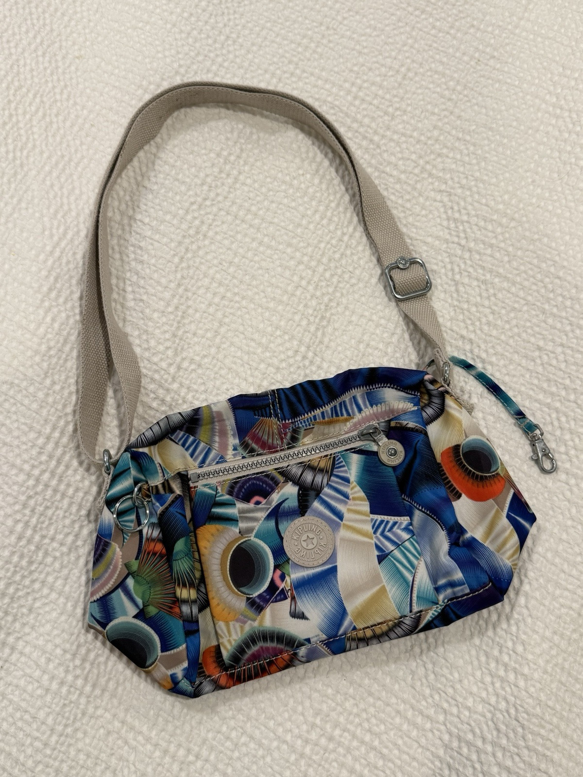 Kipling Print Adjustable Strap Colorful Crossbody Shoulder Bag Purseの ...