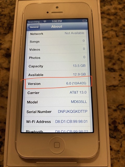 Apple iPhone 5 - 16GB - White & Silver (AT&T) A1428 (GSM) for sale ...