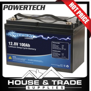 Powertech Deep Cycle Battery 12.8V 100Ah Lithium SB2215 9319236758076 ...