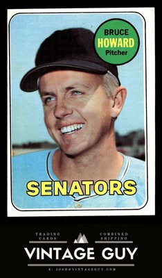 1969 Topps #226 Bruce Howard Vintage Washington Senators Baseball Card ...