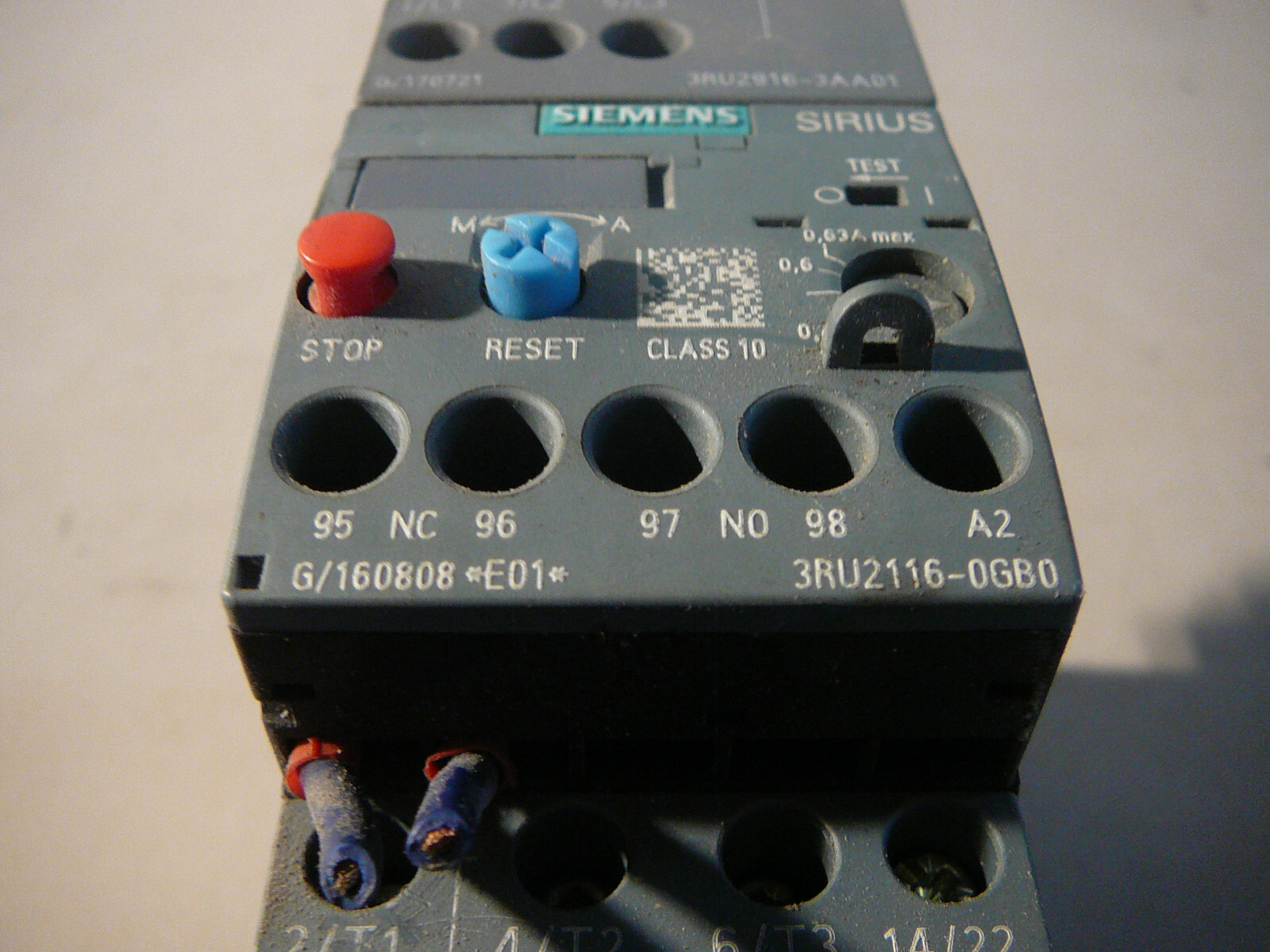 SIEMENS 3RU2116-0GB0 THERMAL OVERLOAD RELAY WITH MOUNT 3RU2916-3AA01 | eBay