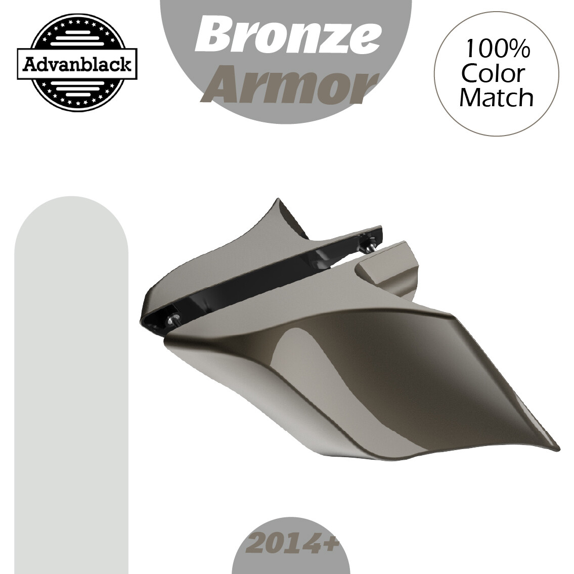 Stretched Extended Side Covers BRONZE ARMOR For 14+ Harley Touring ...