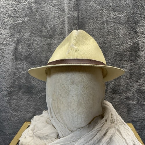 Amiani Hat Men 7 Paperstraw Straw Fedora Sweat Band Summer | eBay