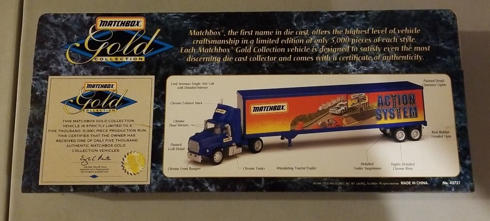 1996 Matchbox Gold Collection Matchbox Action Systems King Size Rigs ...