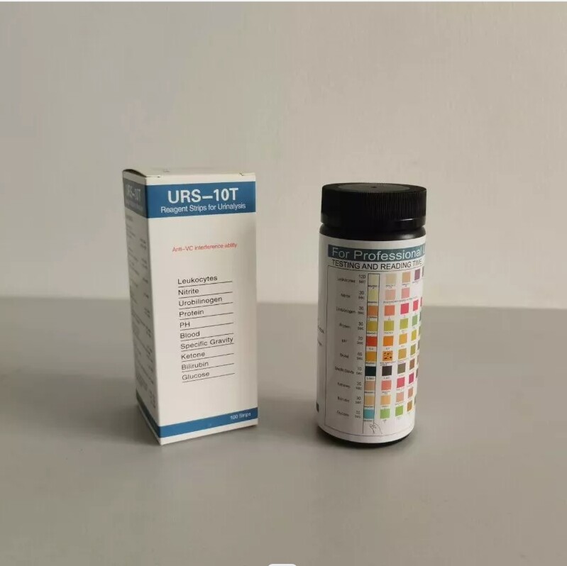 100 URS-10T urine analysis reagent strips with 10 parameters urine test ...