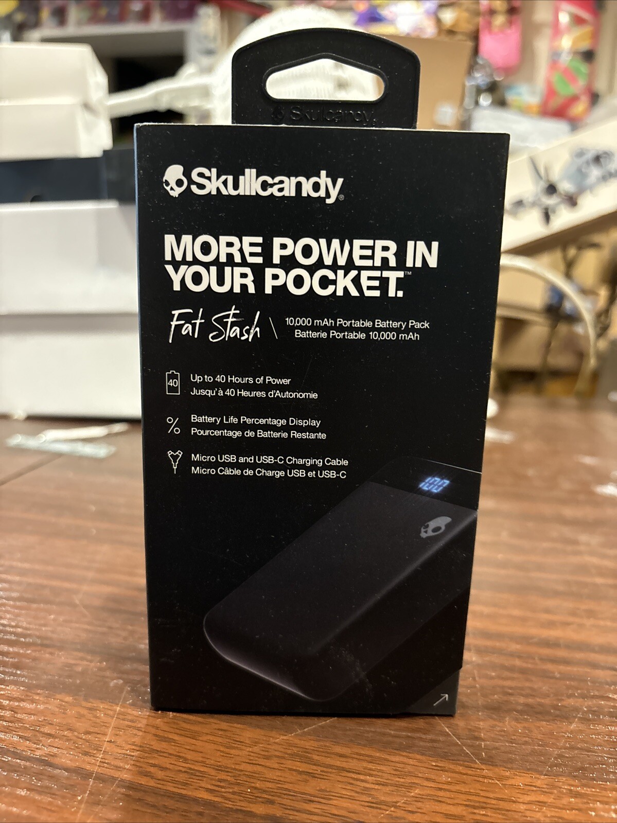 Skullcandy Fat Stash 10,000 mAh Portable Battery Pack S7PFZ-M003 Black ...