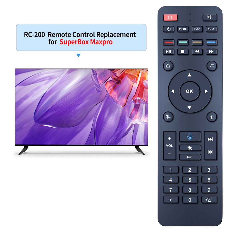 RC-200 Voice Remote Control For SuperBox S5 MAX, S3 S4 PRO Applicable ...