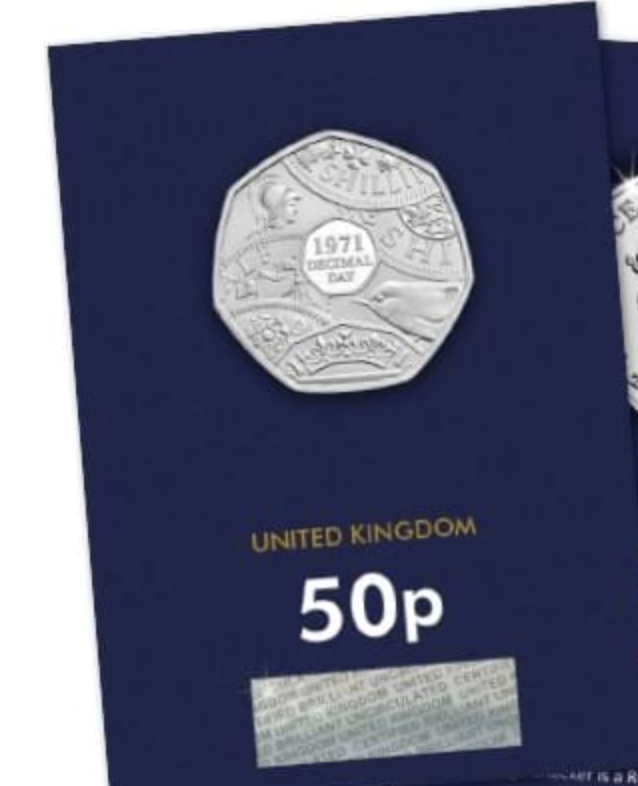 2021 Decimal Day 50p Coin carded in stock 1 day dispatch | eBay UK