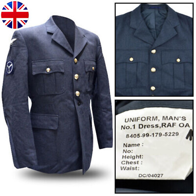 British RAF No 1 Royal Air Force Dress Uniform Army Jacket Tunic Blue ...