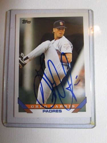 SIGNED AUTOGRAPHED1993 Topps #436 Greg Harris San Diego Padres | eBay