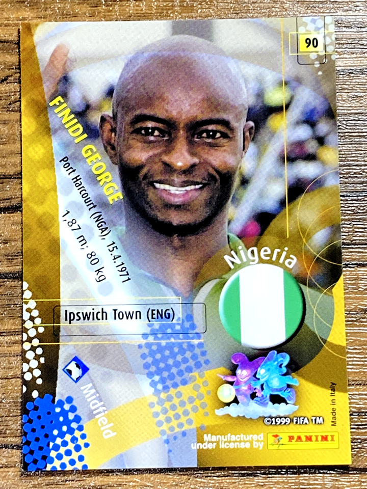Panini 2002 World Cup Card No.90 Finidi George Nigeria Japanese Edition ...