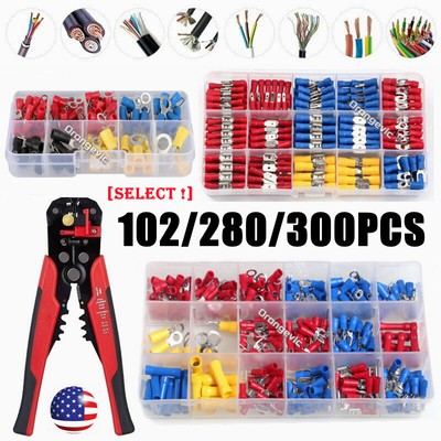 102/300PCS Car Wire Assorted Insulated Electrical Terminals Connectors ...