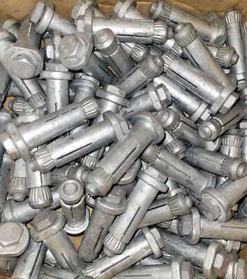 (5)Lindapter Hollo-bolt Box Bolt 3/8" X 2-1/2" LHBM#2HDG For 7/8" to 1 ...