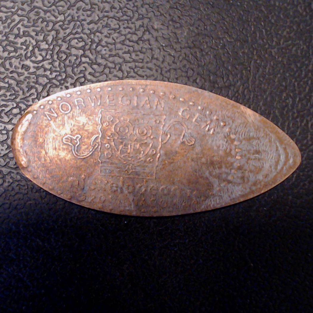 Norwegian Gem Spongebob Nickelodeon - Press Coin Elongated Penny ...