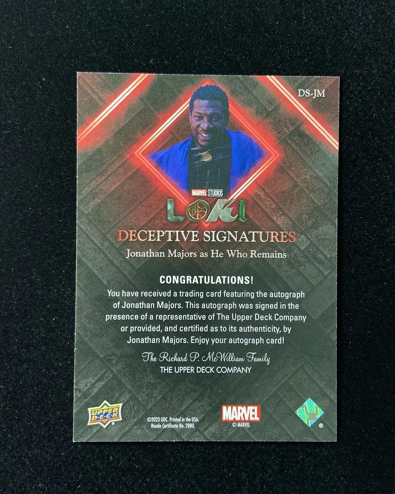 2023 Marvel Loki Deceptive Signatures Jonathan Majors As He Who Remains ...