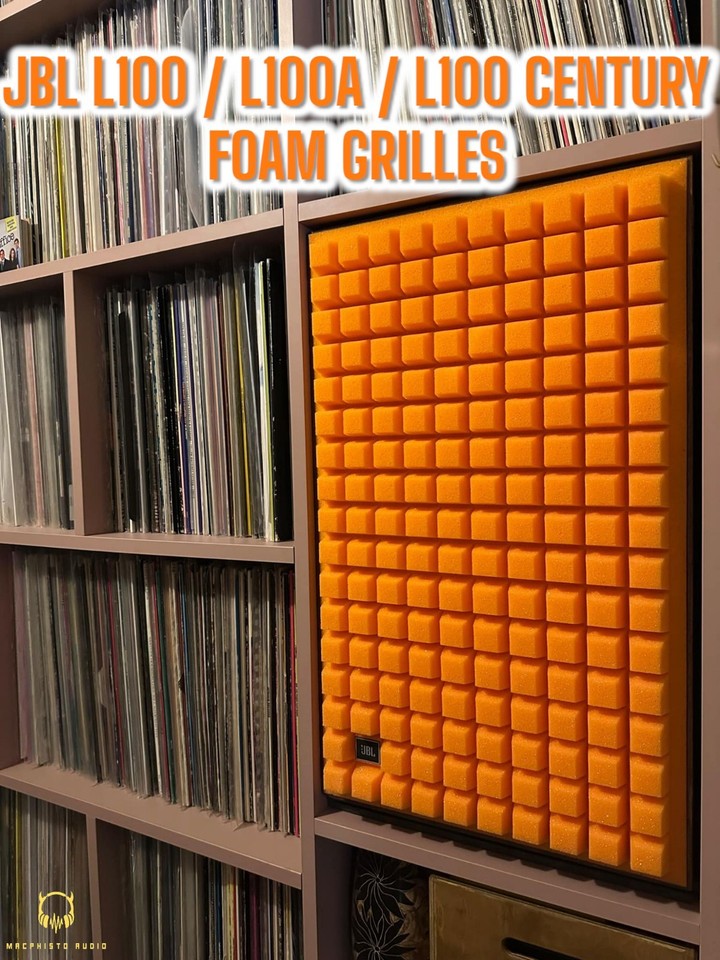 JBL L100 Quadrex foam insert speaker grilles SET ORANGE EU | eBay