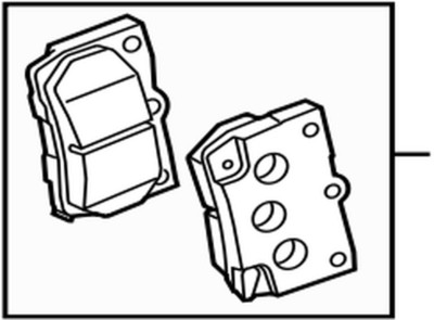 04466-53010 Toyota Pad kit, disc brake, rear 0446653010, New Genuine ...