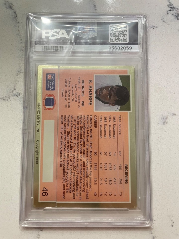 1990 Action Packed Shannon Sharpe #46 Rookie Update PSA 8 RC | eBay