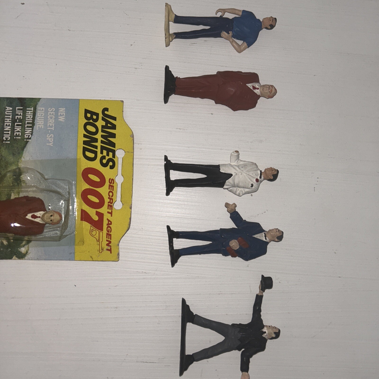 1965 GILBERT TOYS 007 JAMES BOND 3.5" ACTION FIGURE Lot -5Loose ...