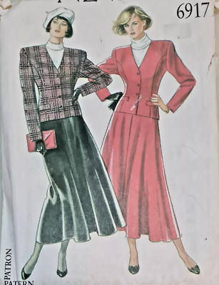 6917 NEW LOOK - JACKET & SKIRT - Sz 8-18 B 31.5-40" | eBay