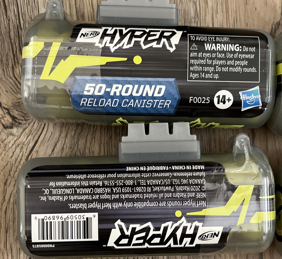 4X NERF HYPER 50-Round Refill Canister Hyper Blaster Official Green ...
