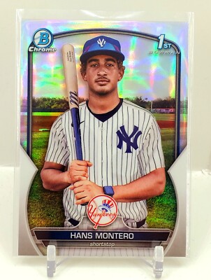 2023 Bowman Chrome 1st Hans Montero Refractor 89/499 Yankees ROOKIE ...