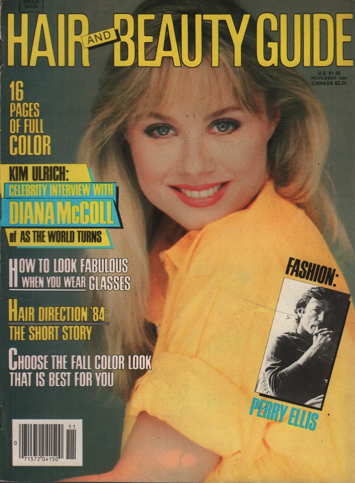 Hair and Beauty Guide November 1984 Kim Ulrich Diana McColl 072619AME2 ...