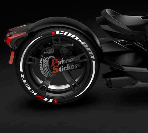 Can-Am Ryker Tire Lettering Decal SET 1.00" Permanent Sticker ...