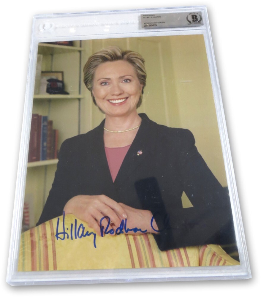Hillary Clinton Signed Autographed 8X10 Photo Full Signature Beckett ...