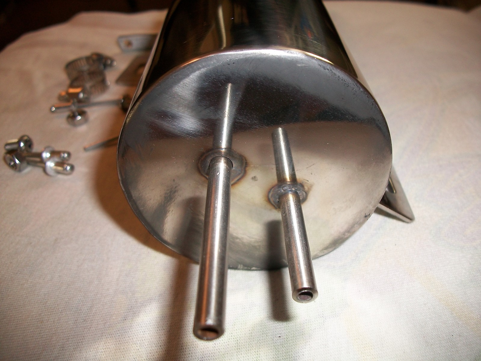 HOT ROD STAINLESS STEEL RADIATOR COOLANT OVERFLOW TANK 3"X10" 32 OZ ...