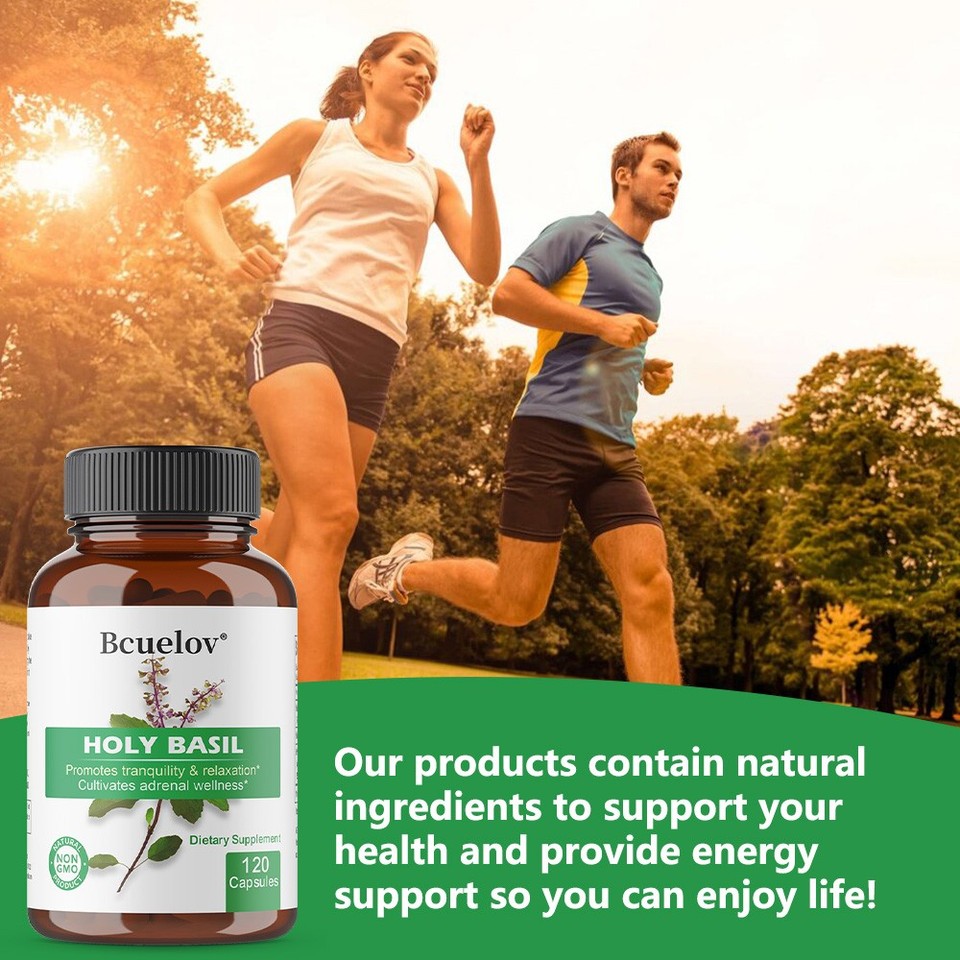 Holy BasilCapsules–boost adrenal and mental health, support emotional ...