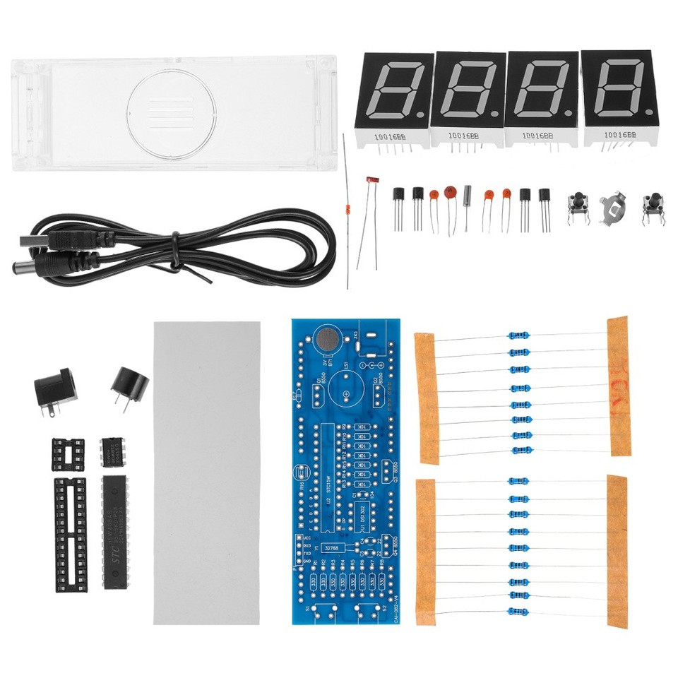 1Set LED Digital Clock Components Single Chip Microcomputer | eBay UK