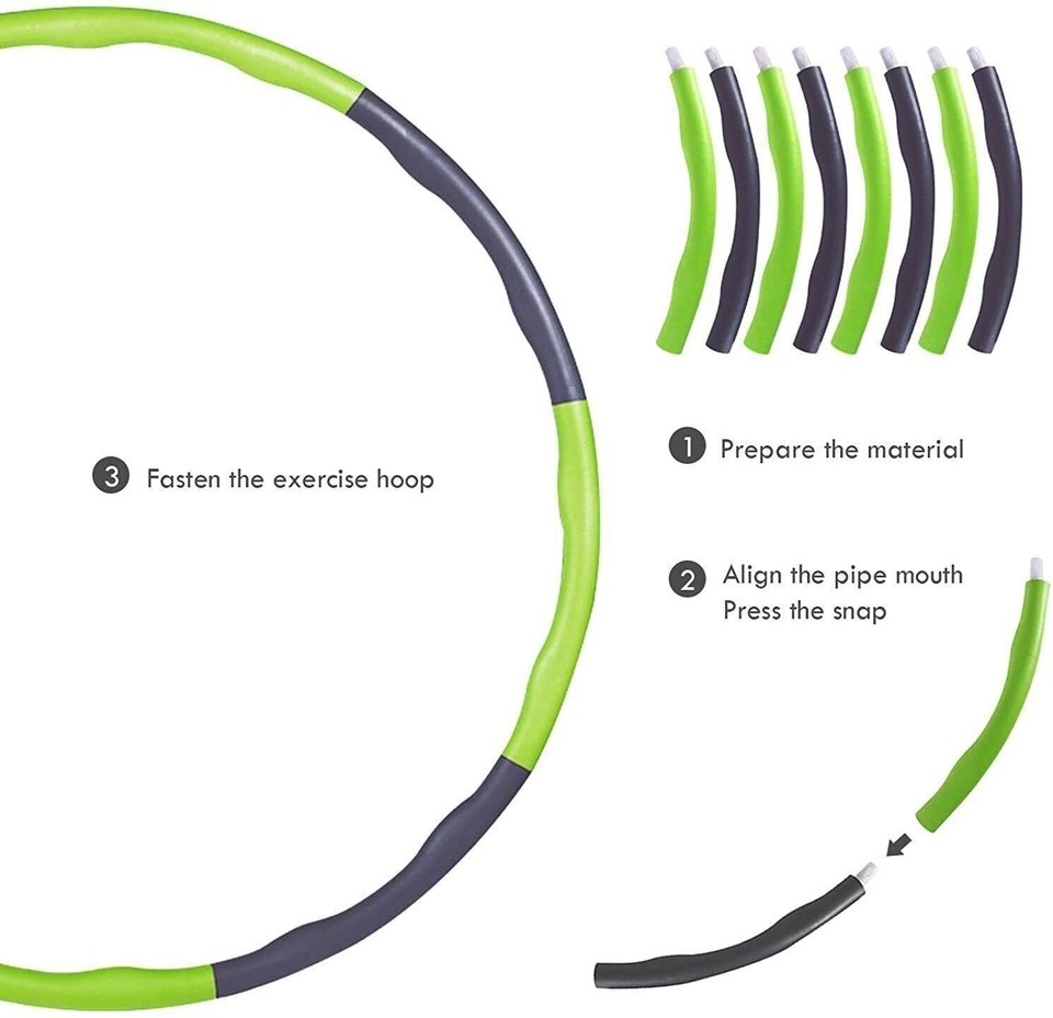 Collapsible Hula Hoop Adult Smart Hoola Abs Weight loss Exercise ...