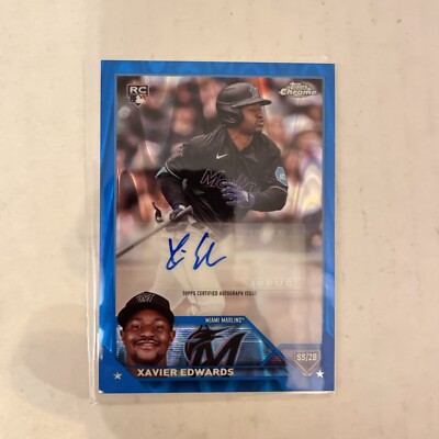 2023 Topps Chrome Update Blue RayWave Refractor/150 Xavier Edwards Auto ...