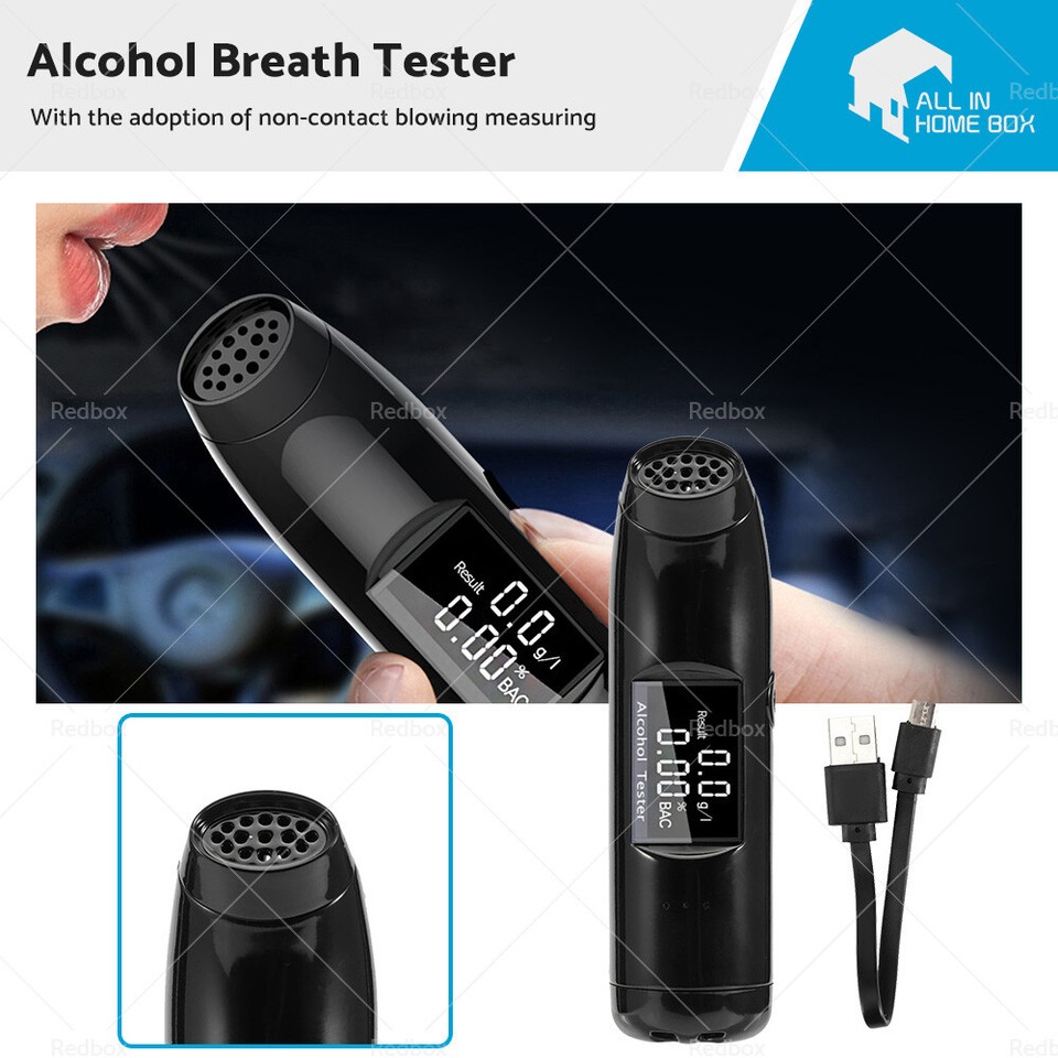LCD Portable Breathtester Digital Personal Breath Tester Alcohol ...
