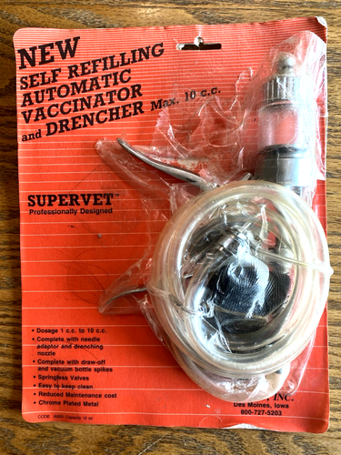 Super Vet Brass self refilling automatic vaccinator drencher 10 cc ...