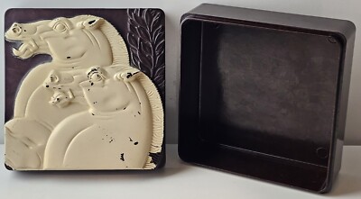 Art Deco Vintage Hickok Bakelite Plastic Warrior Horses Jewelry ...
