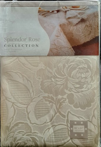 Splendor Rose Beige Tablecloth by Lintex. Polyester. 152x213cm ...