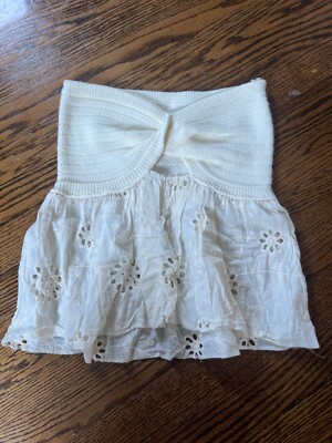 Womens preppy beige strapless summer top adult small | eBay