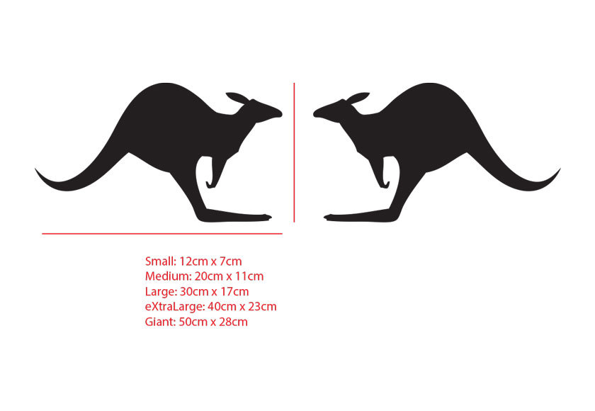 Kangaroo Pair Decal Car Boat Australia Symbol Sticker Motorbike Ute ...